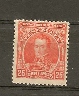 VENEZUELA STAMP,MOG INSTRUCCION, 25 CENTIMOS / HipStamp