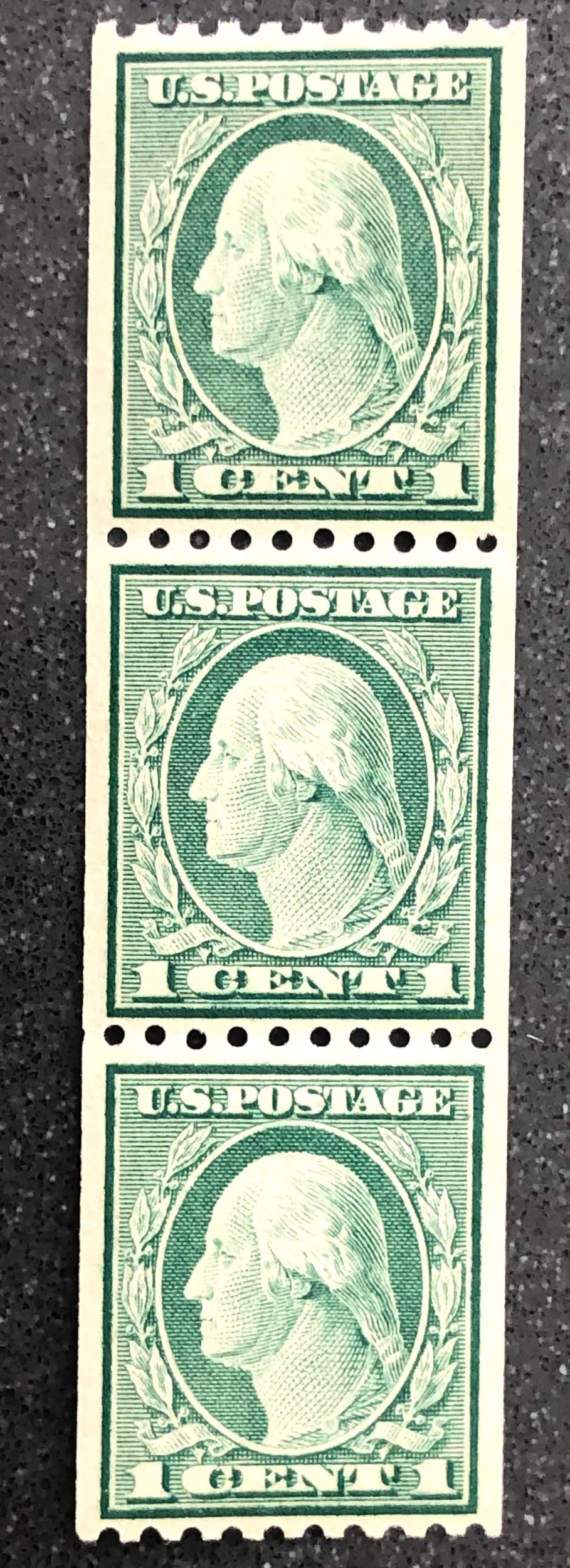 US scott# 486 bande of 3 stamps MNH OG VF++ excellent centering ...