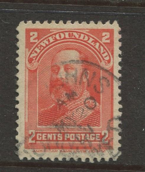 Newfoundland - Scott 82 - Pictorial Definitive - 1898 - Used - Single ...