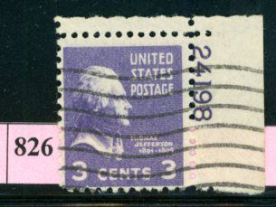 PKStamps - USA - 807 - Used - Plate Number Single #21-826 | United ...