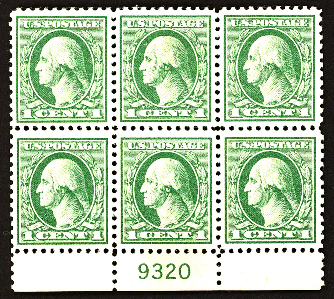 U.S. #525 MINT PL# Block OG LH / HipStamp