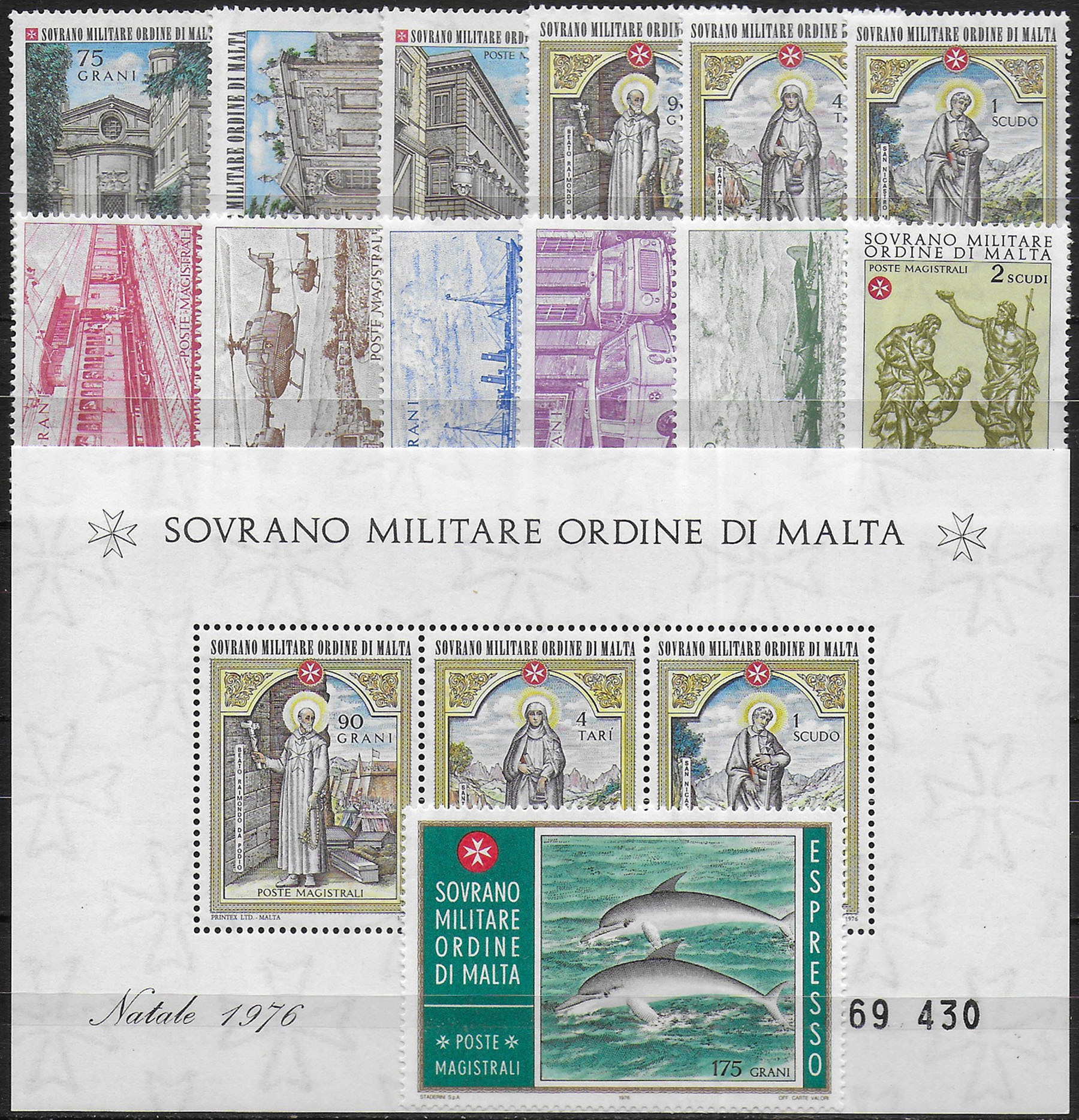 1976 SMOM complete year 13v.+1MS MNH | Europe - Italy, Stamp / HipStamp