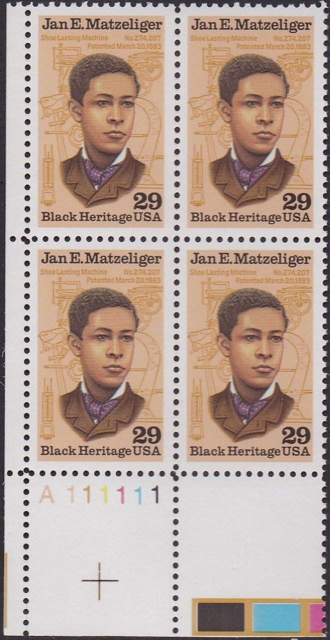 2567 Jan E. Matzeliger Plate Block MNH | United States, General Issue ...