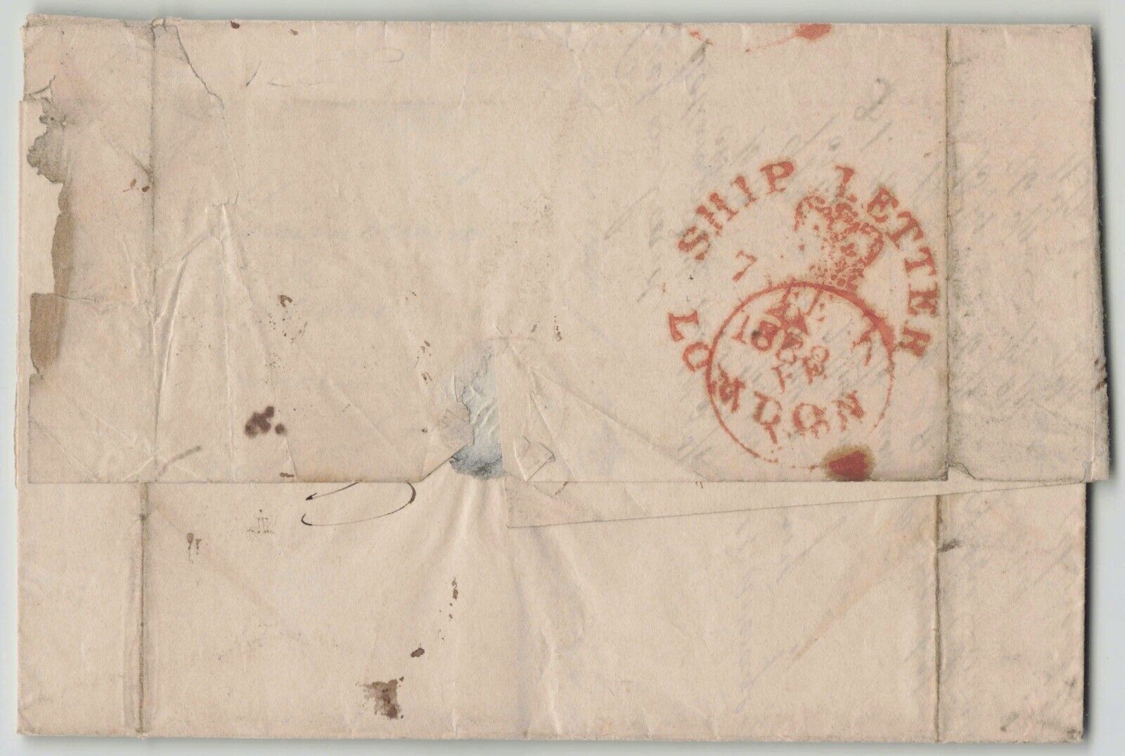 Argentina 1837 Buenos Aires to London Ship Letter Stampless Letter SFL ...