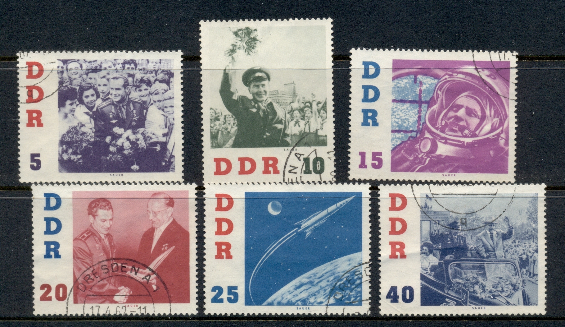 Germany DDR 1961 Russian Cosmonauts Visit FU | Europe - Germany ...