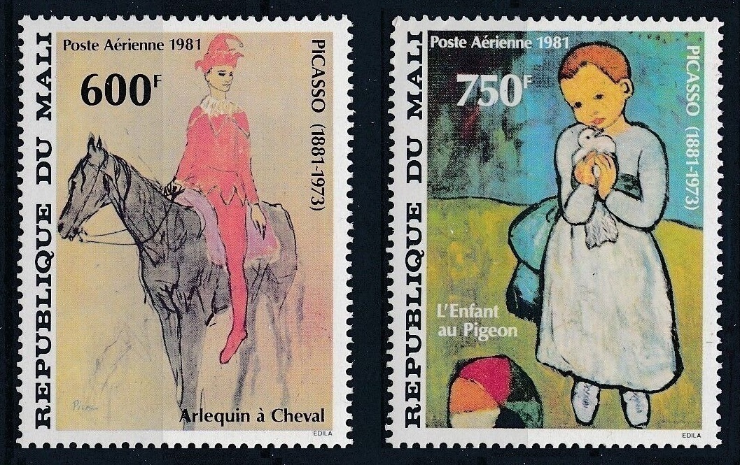 Mali 1981 HV Airmail, Paintings by Picasso (2v Cpt) MNH CV$12 | Africa ...