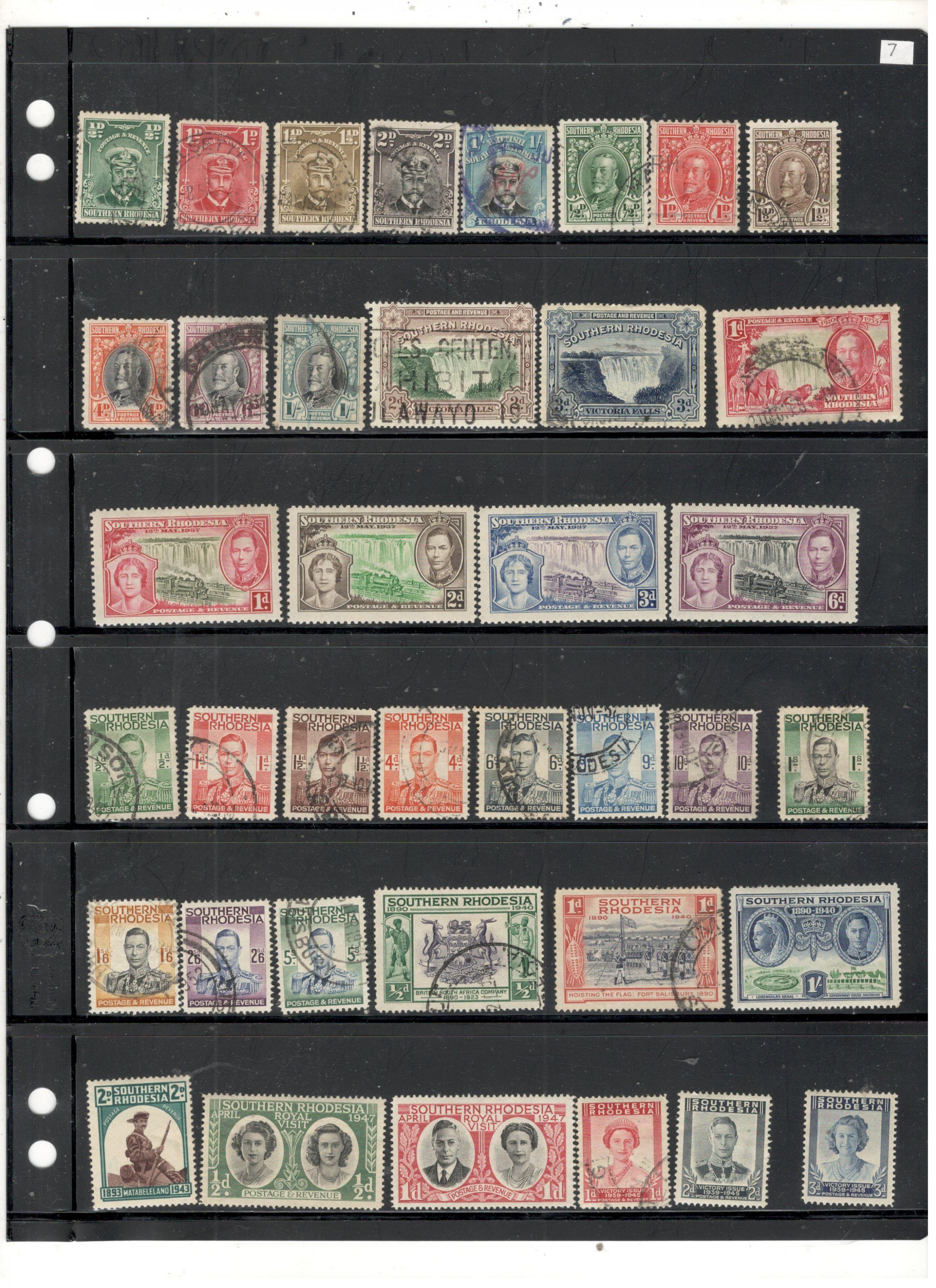 Southern Rhodesia Collection on Stock Sheet, Mint/Used | Africa ...