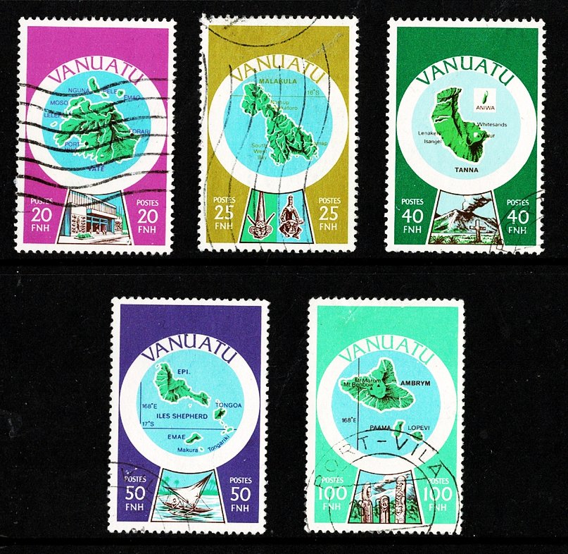 Vanuatu 1980 Mapping Islands - English Version 5 Values Used ...