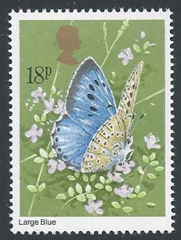 GB 1981 Butterflies 18p. Shift of gold. SG 1152 var. | Great Britain ...