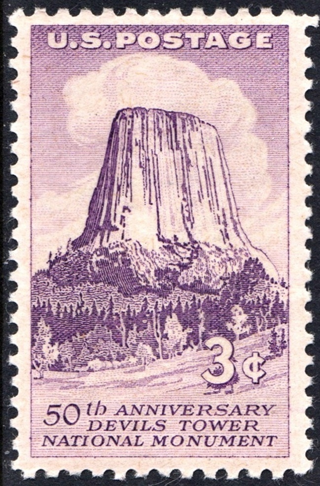 SC#1084 3¢ Devils Tower, 50th Anniversary (1956) MNH | United States ...