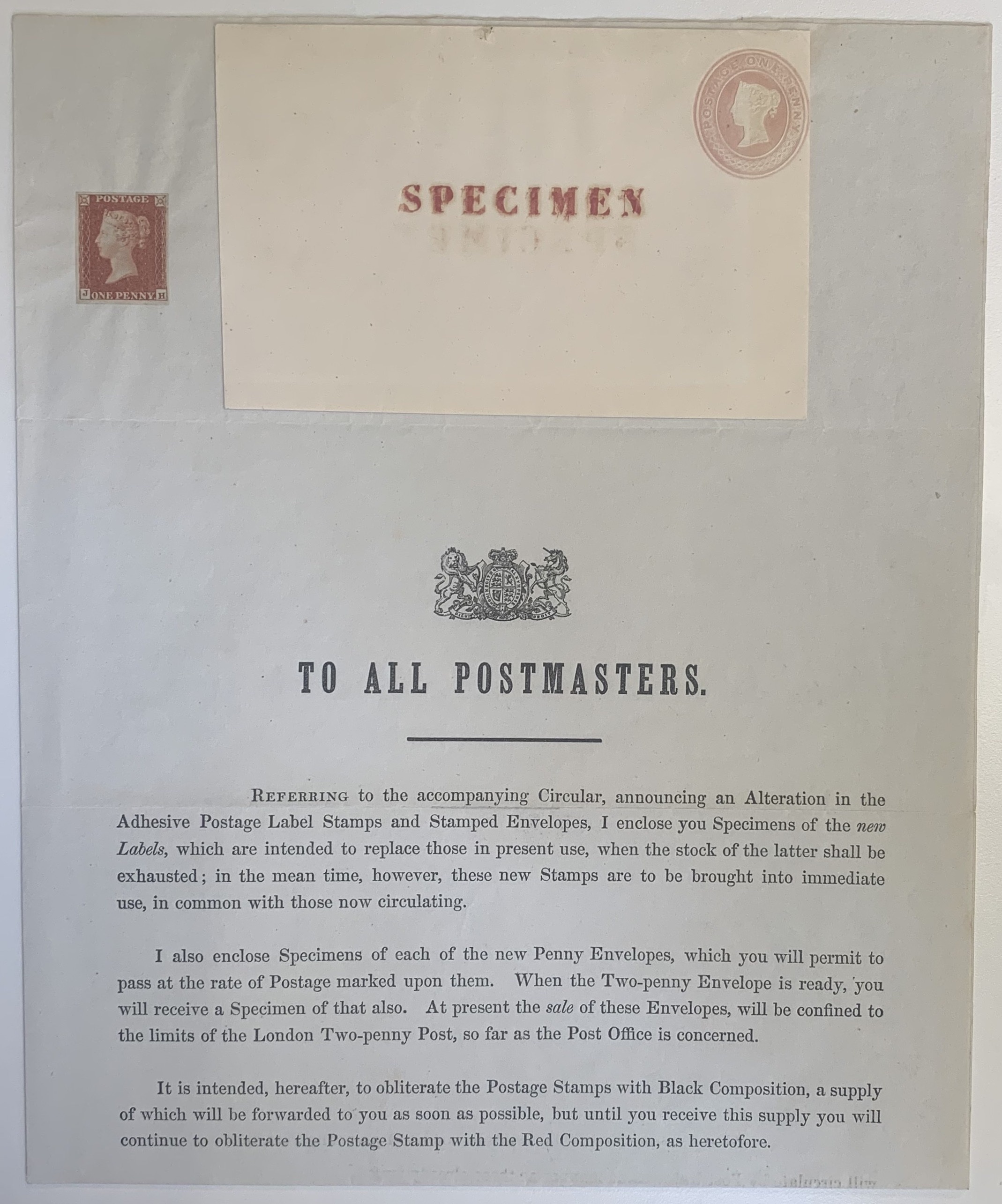 Great Britain 1841 No3 Postal Notice, SGPN3var. | Great Britain, Stamp ...