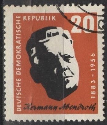 Germany DDR 376 (used) 20pf Hermann Abendroth, orchestra conductor ...