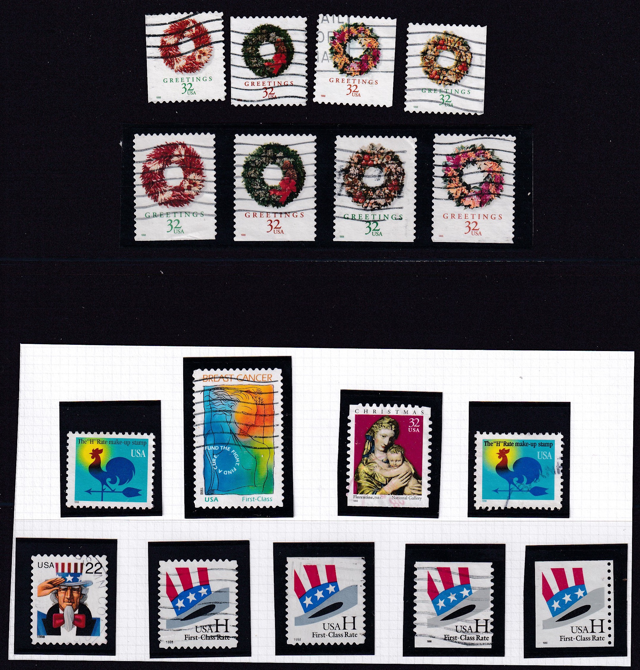 USA 1998 - Christmas + Group of 9 Stamps | United States, General Issue ...