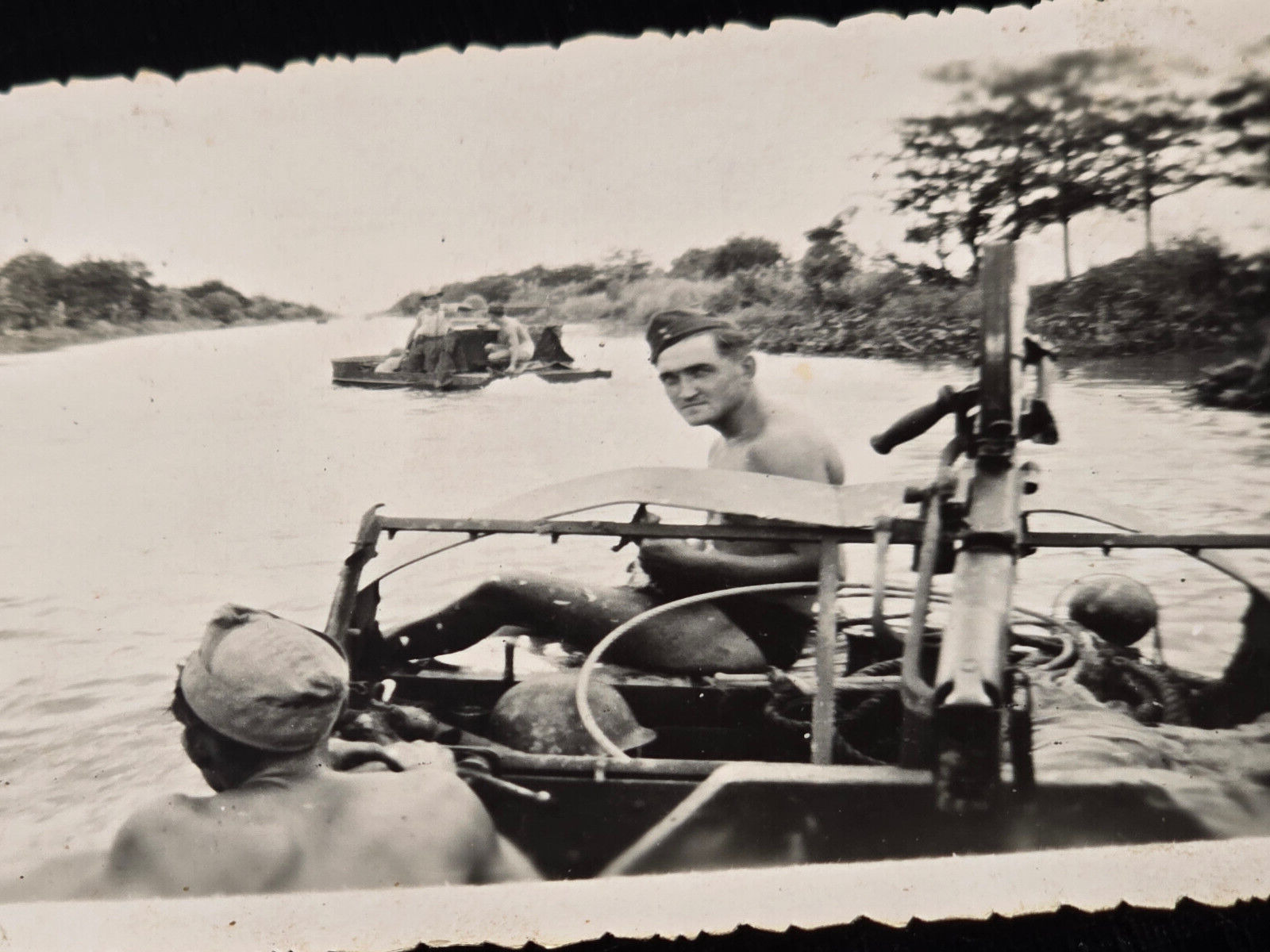 LUFTWAFFE SOLDIERS ON RIVER EXCURSION BOATS WW2 WWII German Military ...