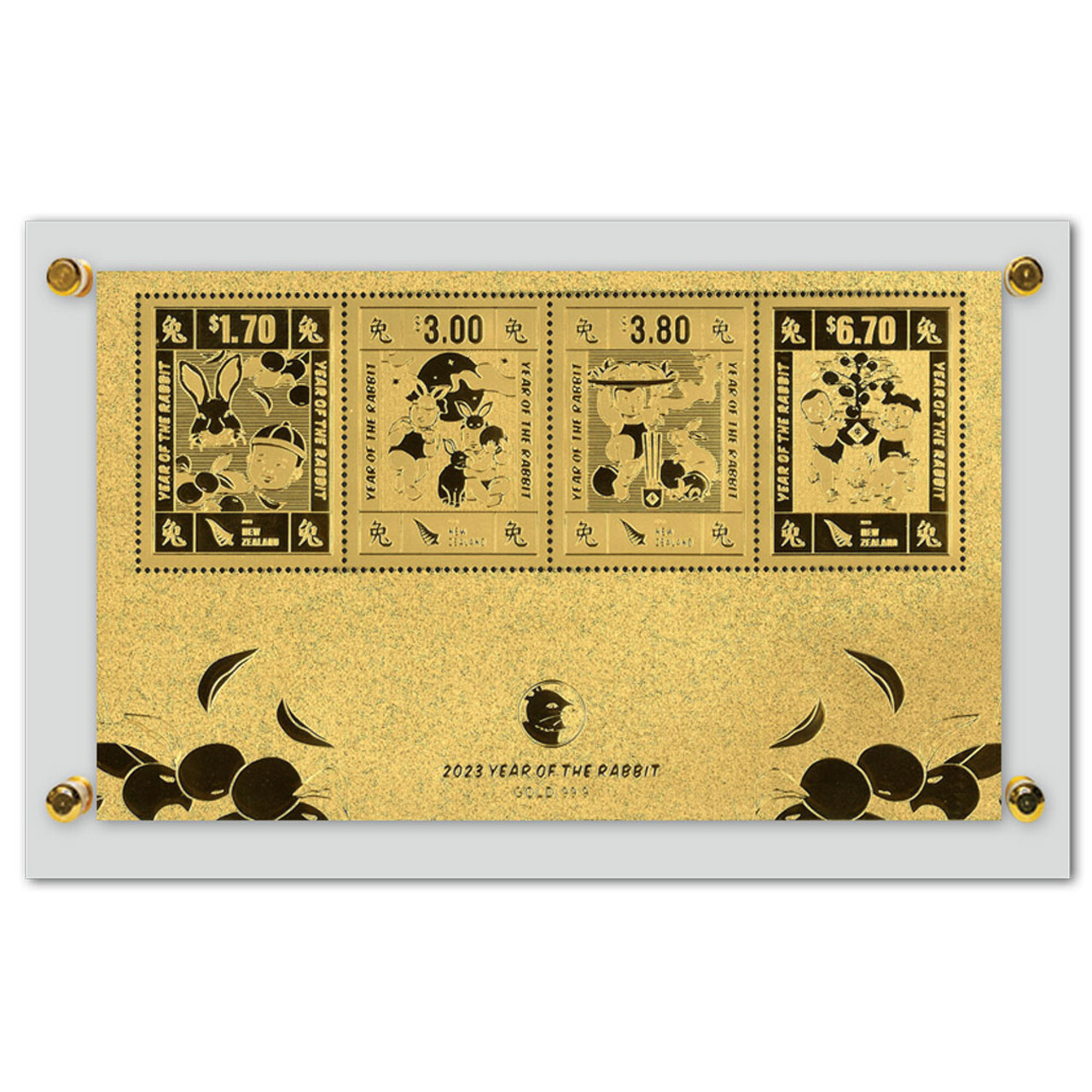 New Zealand 2023 Year of the Rabbit Gold Foiled Miniature Sheet in ...