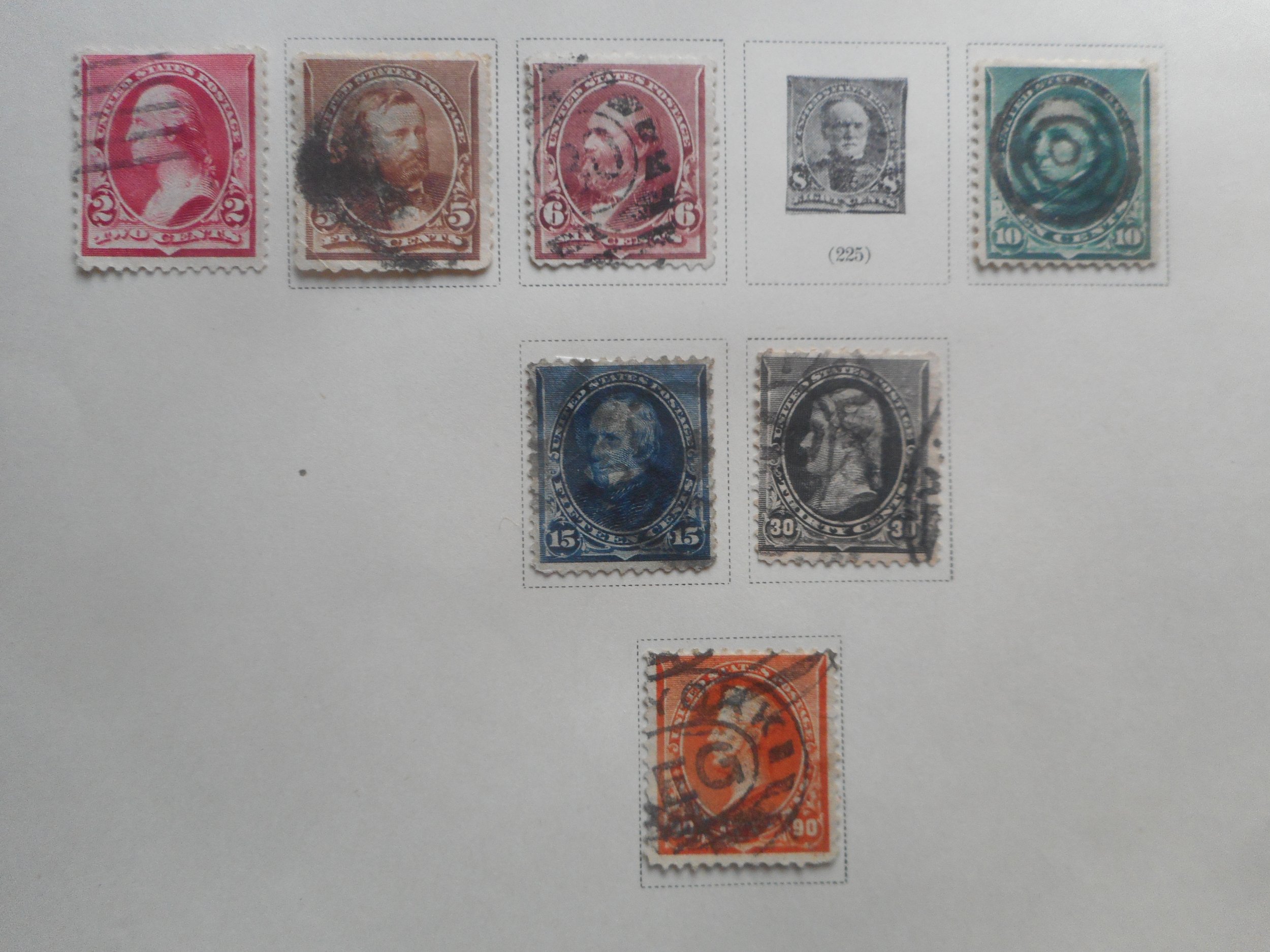 U.S. Collection of 15 1890's Stamps #'s 214//229 Used | United States ...
