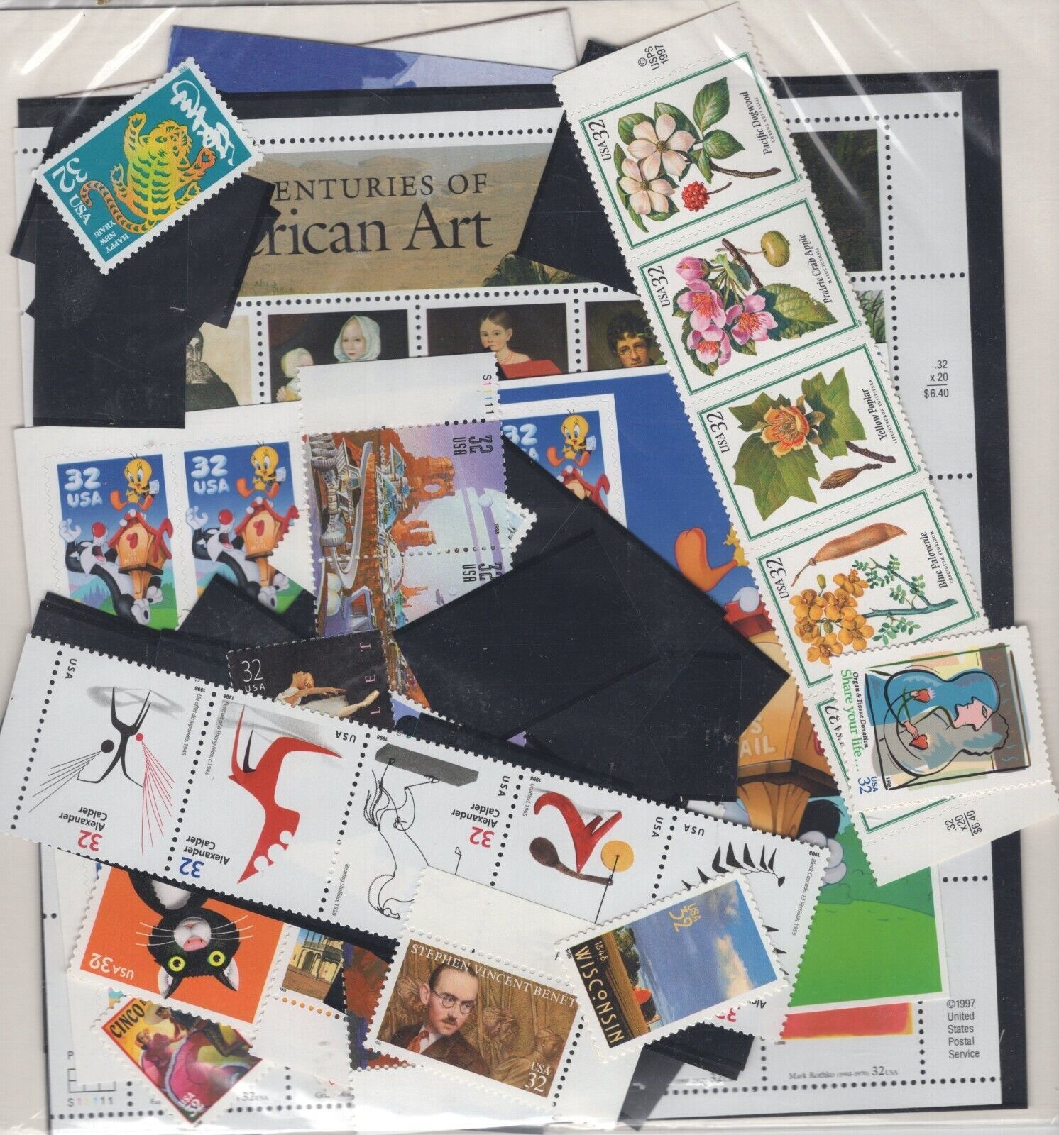 1998 USPS Commemorative Hardback Yearbook. Stamps Unmounted. #02 ...