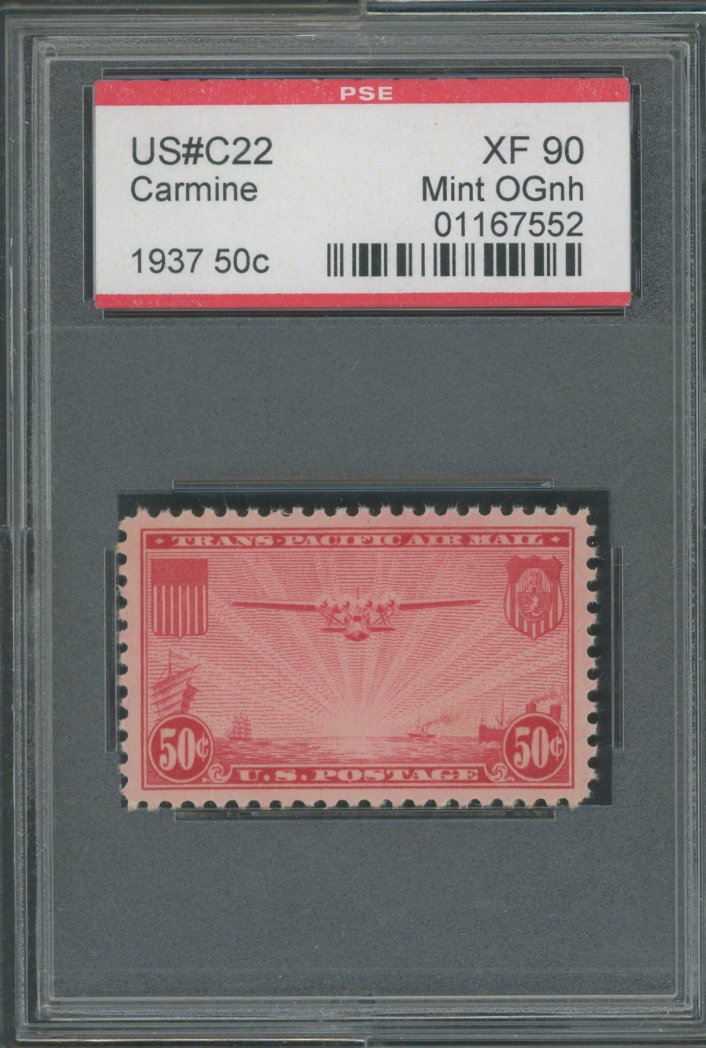 USA C22 - 50 cent Clipper - PSE Graded Slab: XF 90 Mint OGnh | United ...