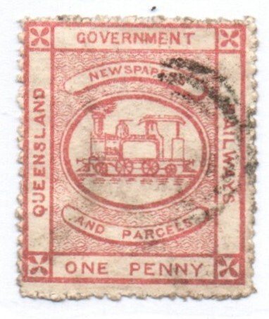 Queensland Railroad Stamp - One penny red | Australia & Oceania ...