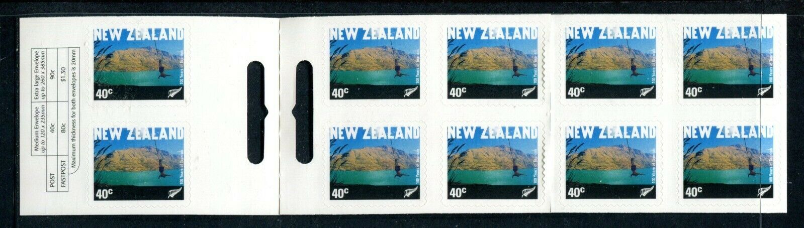 New Zealand 2001 MNH Booklet Stamps Scott 1728b Tourism Sport Bungee ...