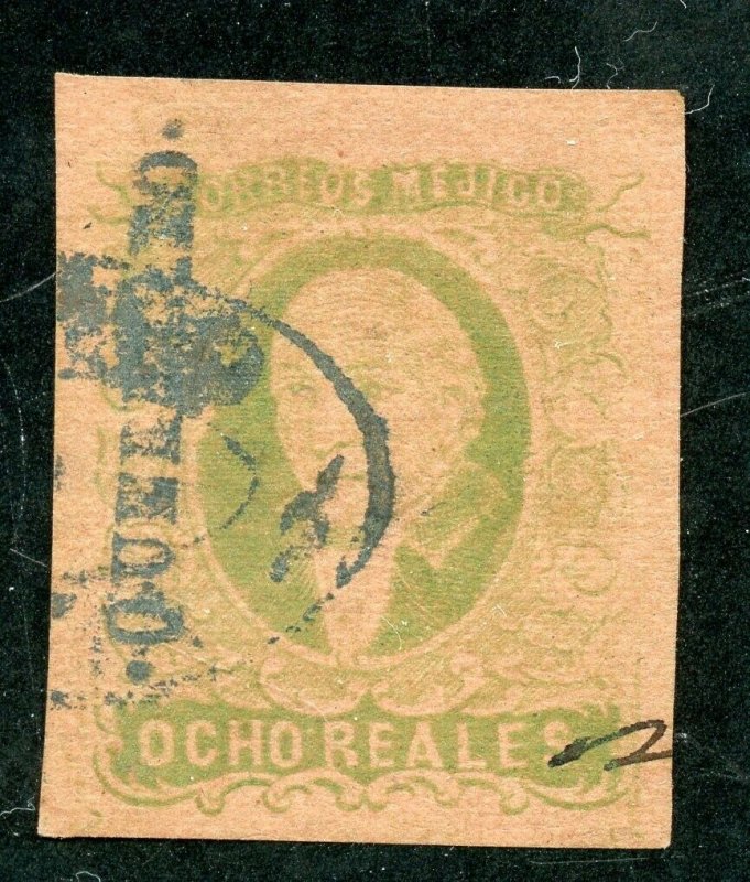 Mexico Hidalgo 1861 Scott# 12 Follansbee# 12 Queretaro Finely Used as ...