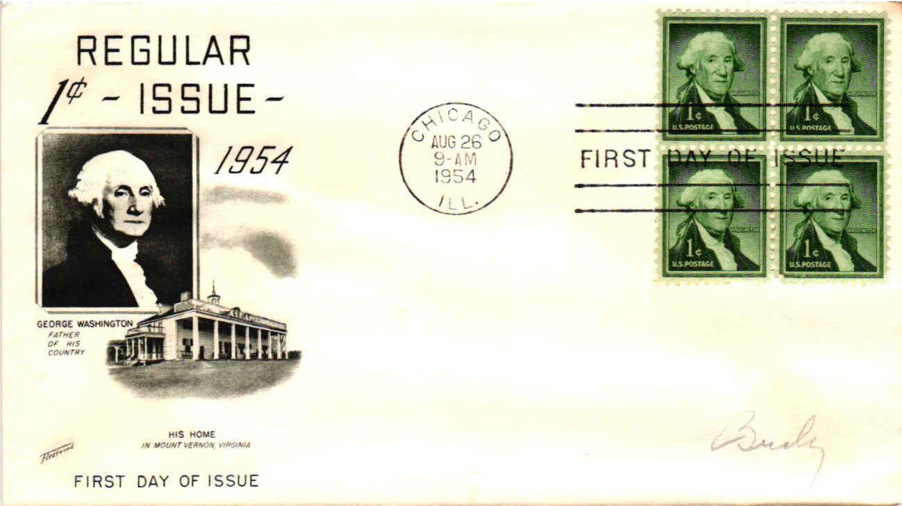 #1031b George Washington block -Fleetwood cachet | United States ...