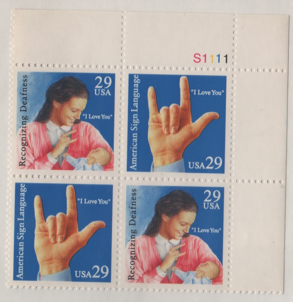 2784a 29c Sign Language S1111 UR Plate Block | United States, General ...