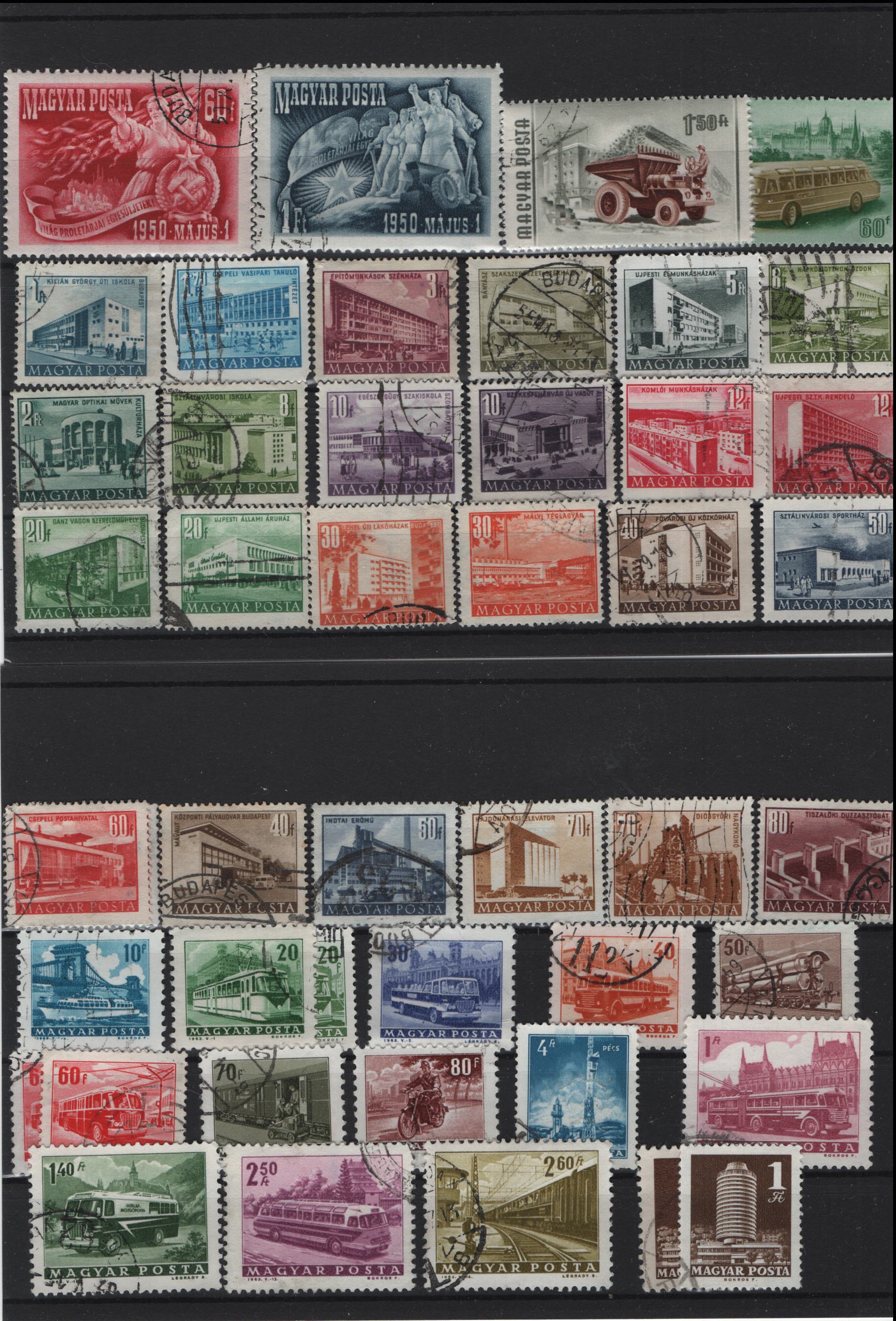 Hungary Used Collection on Small Stock Sheets | Europe - Hungary, Stamp ...