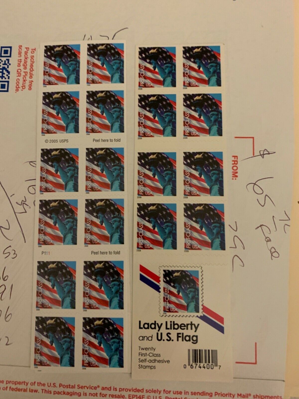 2005 Statue of Lady Liberty & US American Flag: MNH 20 First Class ...