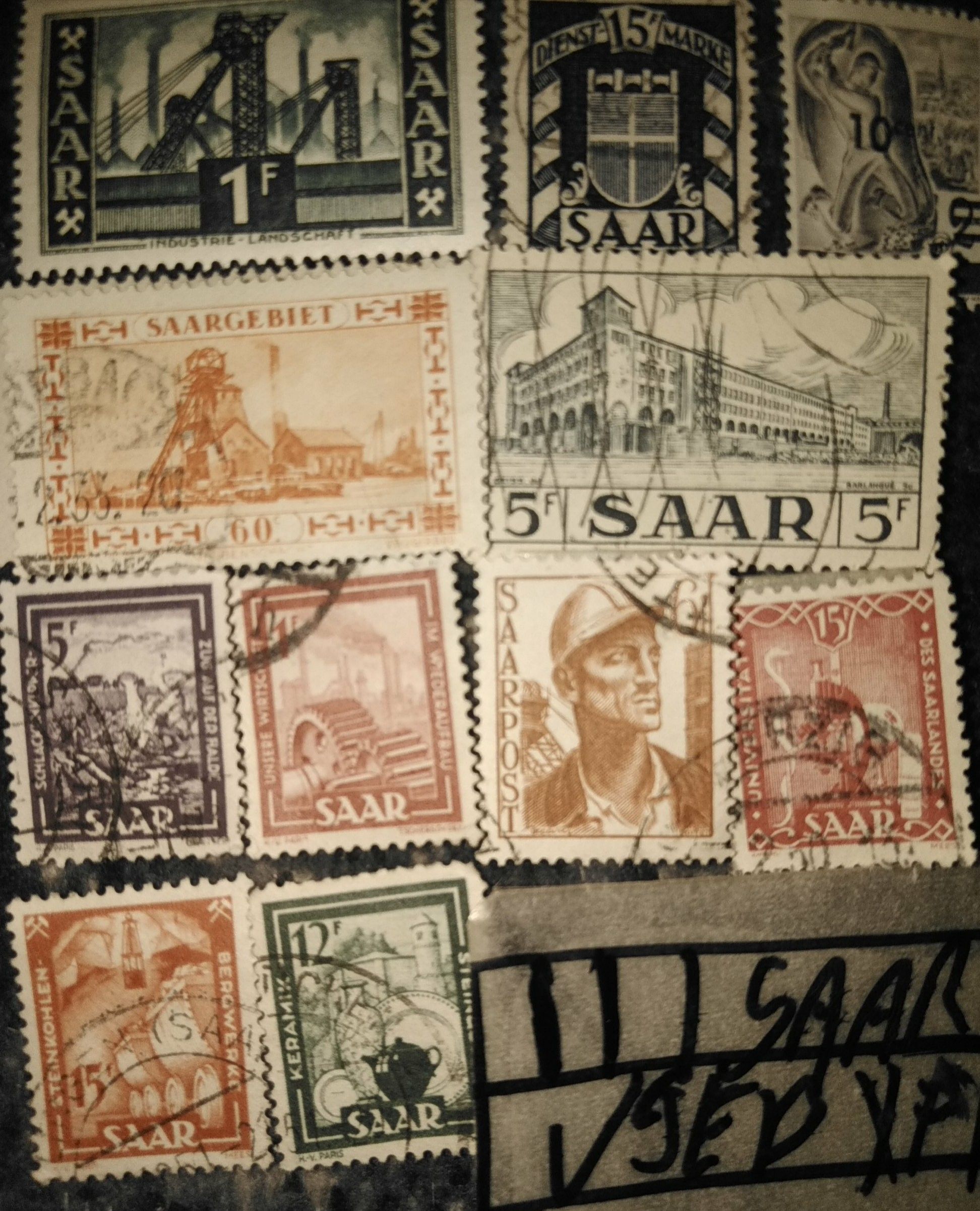 SAAR - GERMANY: 11 Stamps WW Worldwide Foreign All Different Used XF ...