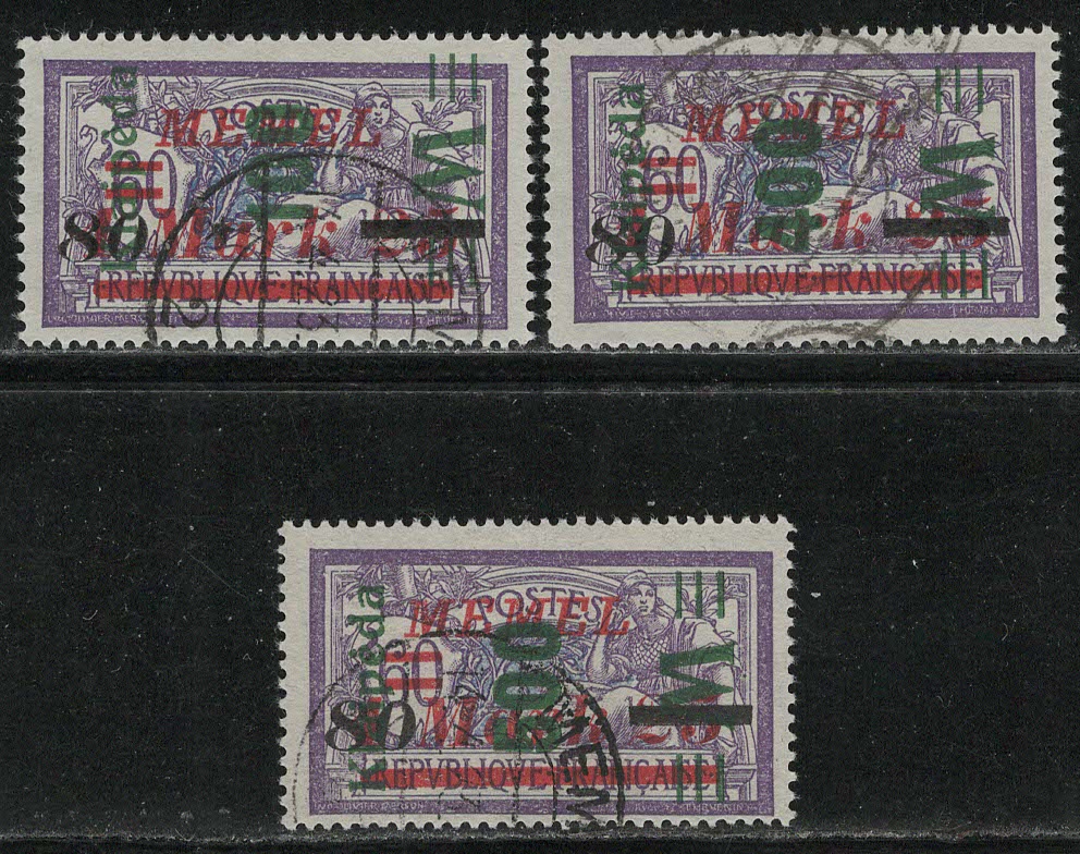 Memel - Scott # N28 - N30, used, cpl set | Europe - Germany & Colonies ...