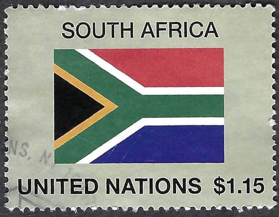 United Nations #1185 $1.15 Flag Series - South Africa (2018). Used ...
