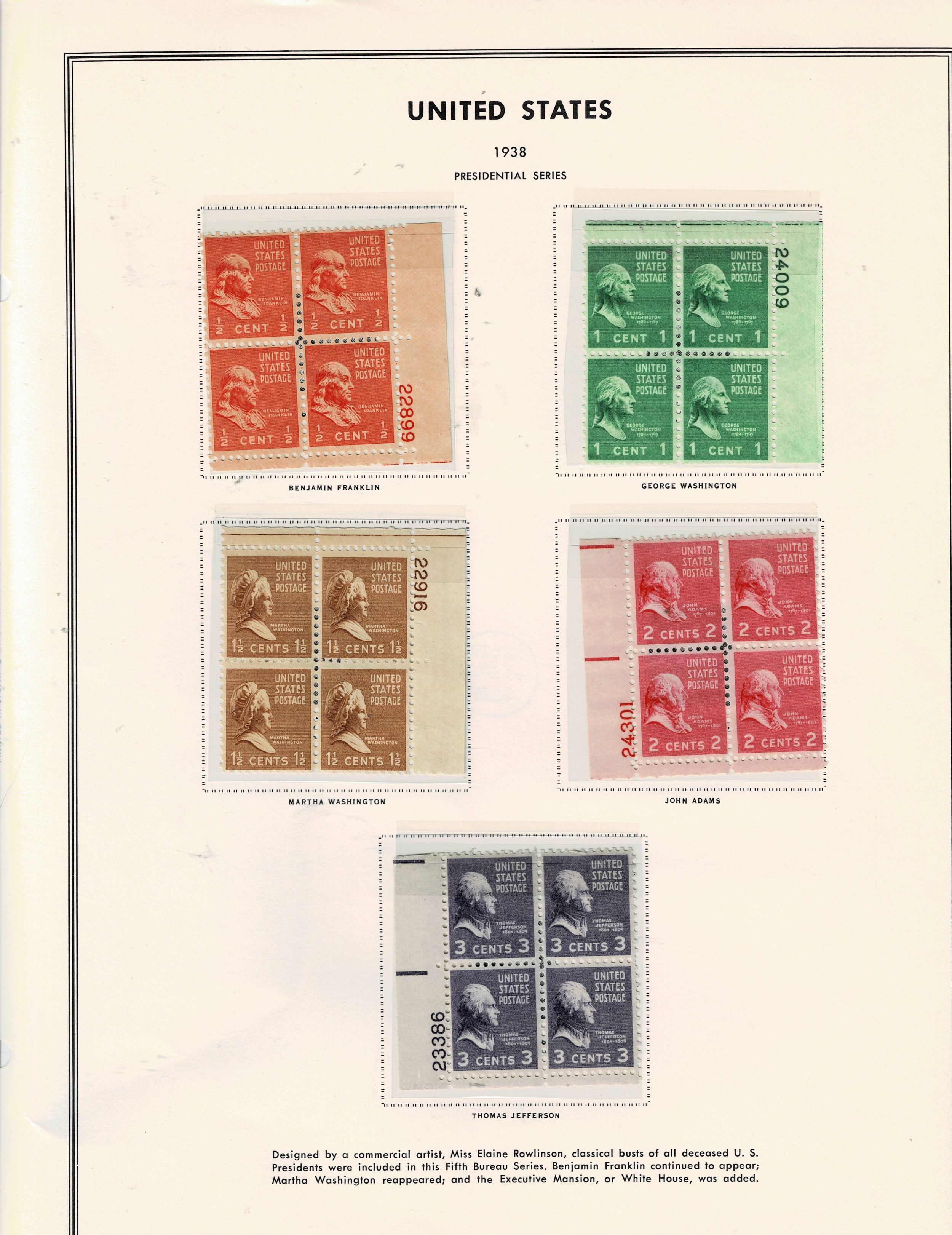 Presidential Series Plate Blocks 1/2 to 25c US Postage #803-29 VF MNH ...