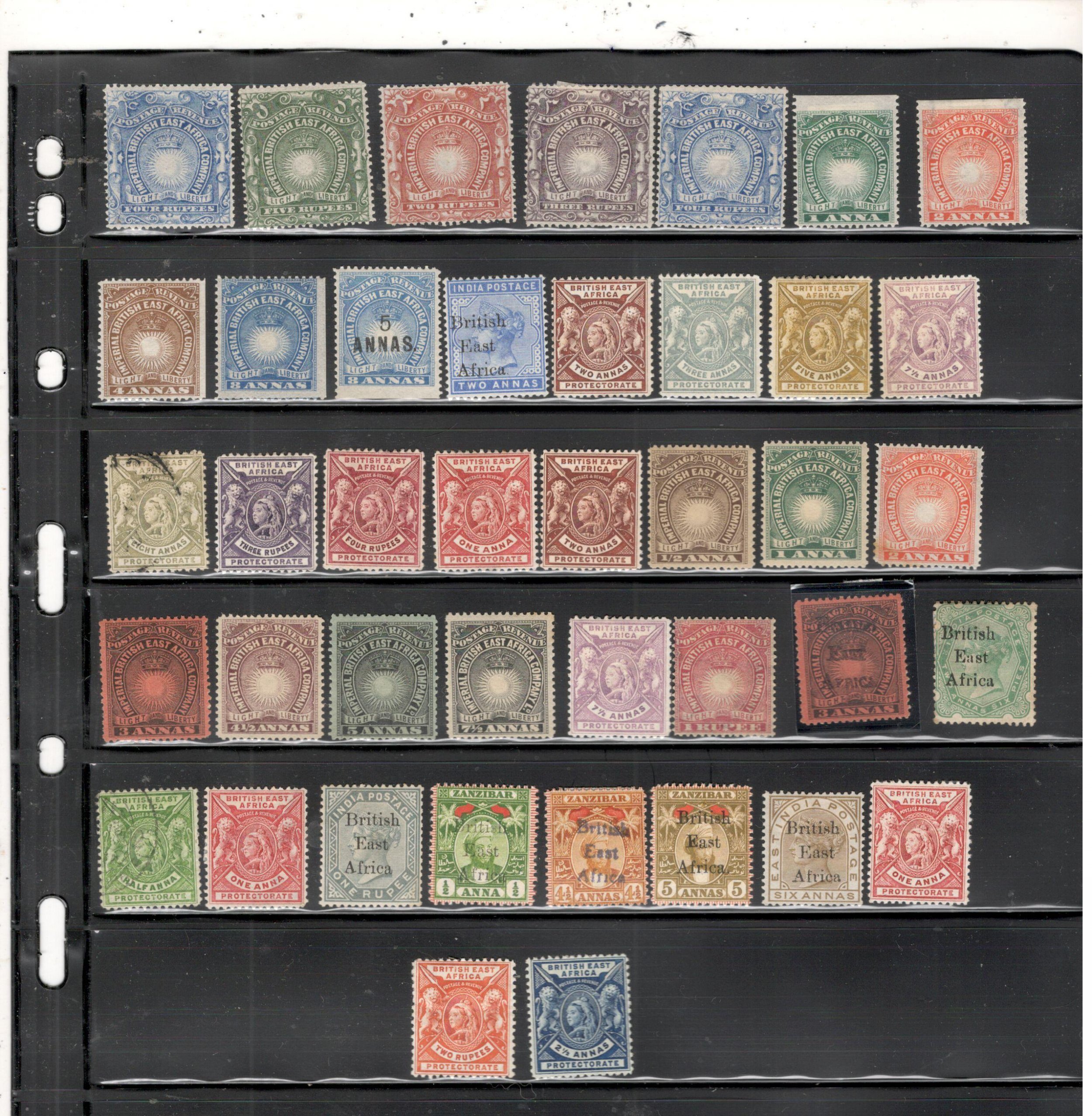British East Africa Collection on Stock Sheet Mint/Used | Africa ...