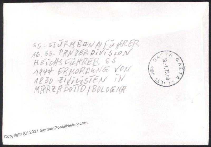 Germany War Crimes Prisoner SS Division Totenkopf Major Walter Reder ...
