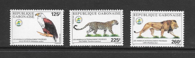 Birds - Gabon #972-4 Bird, Lion, Leopard MNH | Africa - Gabon, General ...
