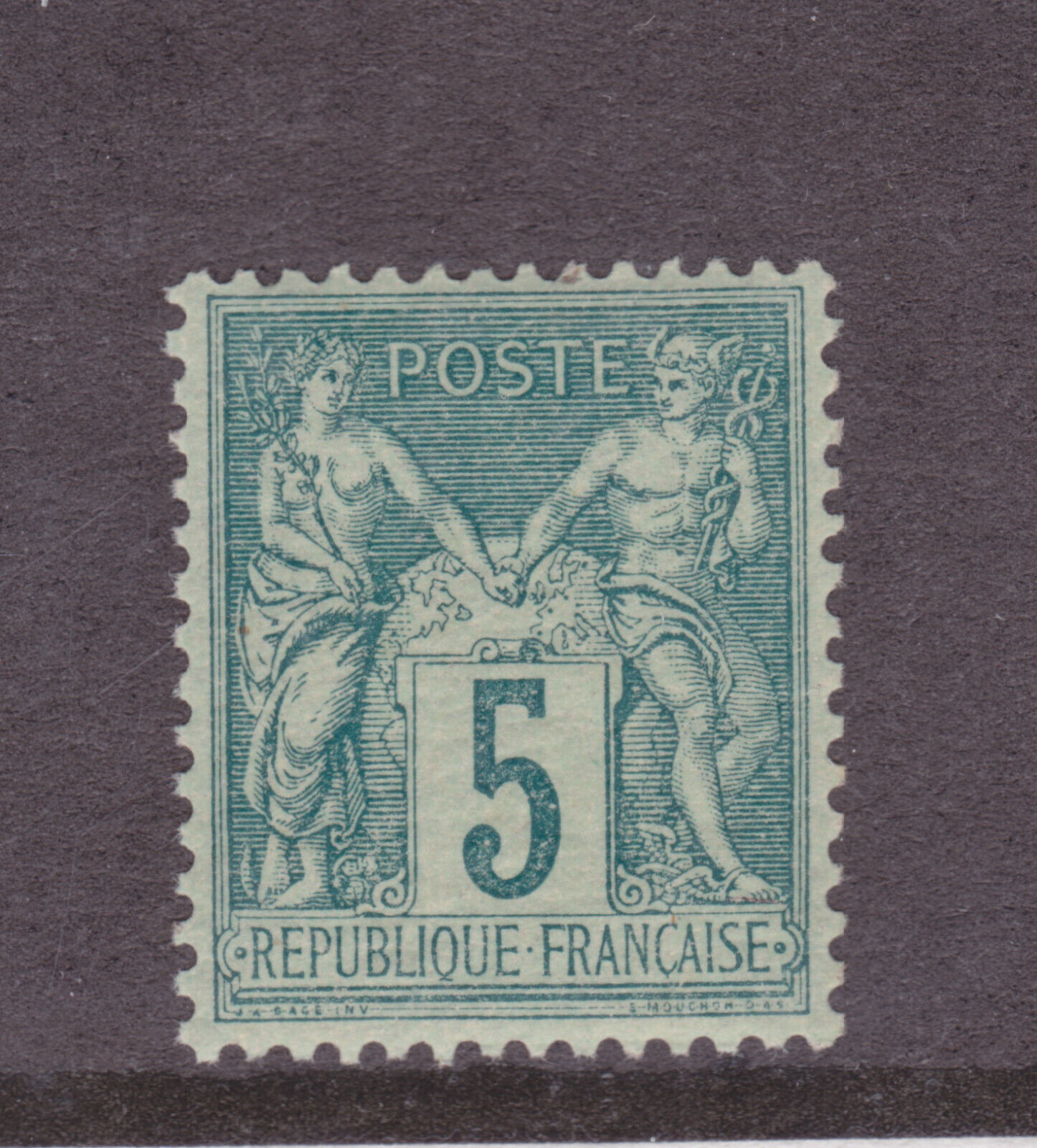 FRANCE 1876 #78 5c fresh VFNH a lovely stamp | Europe - France ...