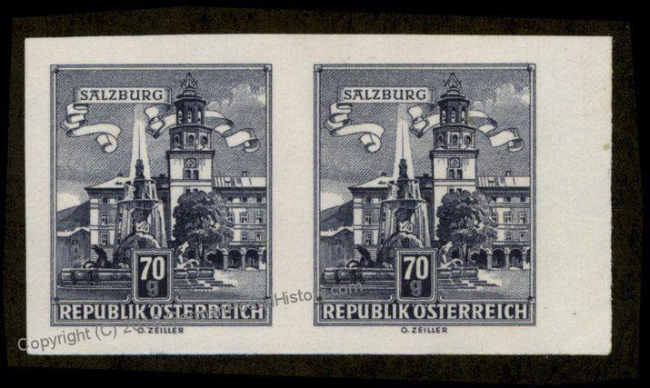 Austria 1962 Bauwerke Architecture Mi1114 Imperf Pair MH 88847 | Europe ...