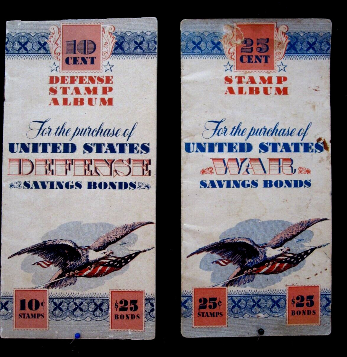 US - 2 Defense Savings Stamp Albums W/ Stamps | United States, General ...