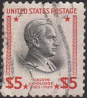 # 834 Used Fault Calvin Coolidge | United States, General Issue Stamp ...