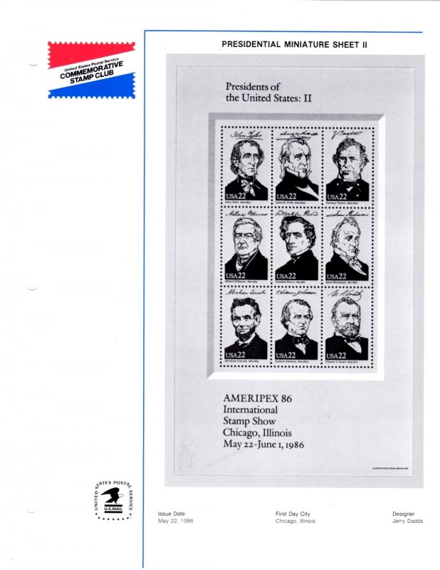 BLUE USPS Commemorative Stamp Club Album Binder #1 Ready for your ...