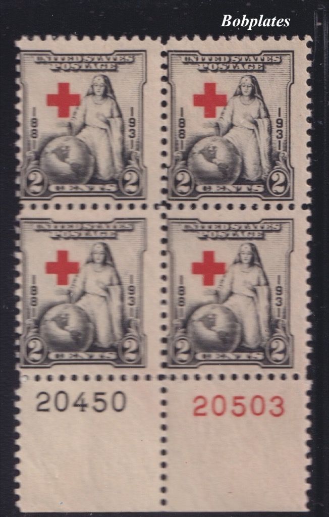 BOBPLATES US #702 Red Cross Bottom Left Plate Block 20450 20503 MNH ...
