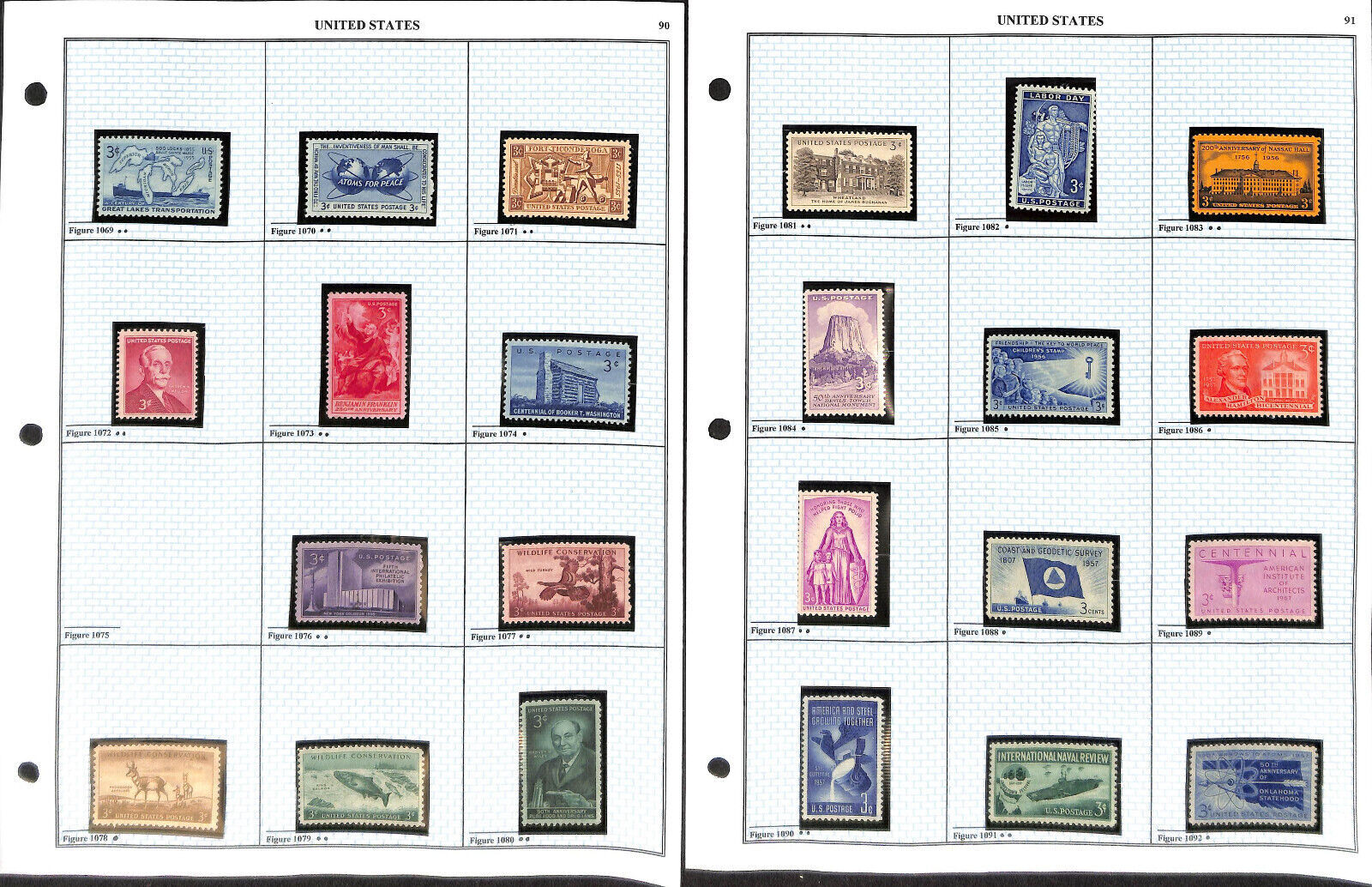 United States Stamp Collection on 48 Pages, Mint Between #925-1560 ...
