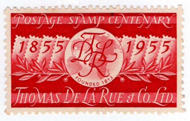 (I.B) Cinderella : De La Rue & Co - Postage Stamp Centenary (1955 ...