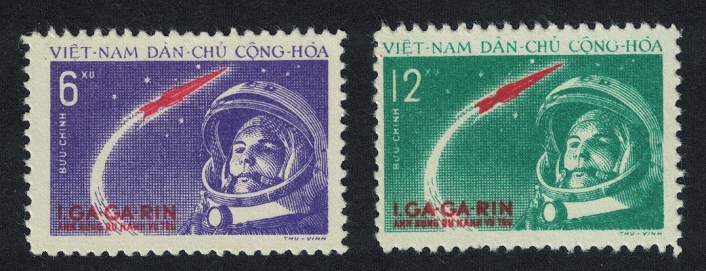 Vietnam GAGARIN World's First Manned Space Flight 2v 1961 MNH SC#160 ...