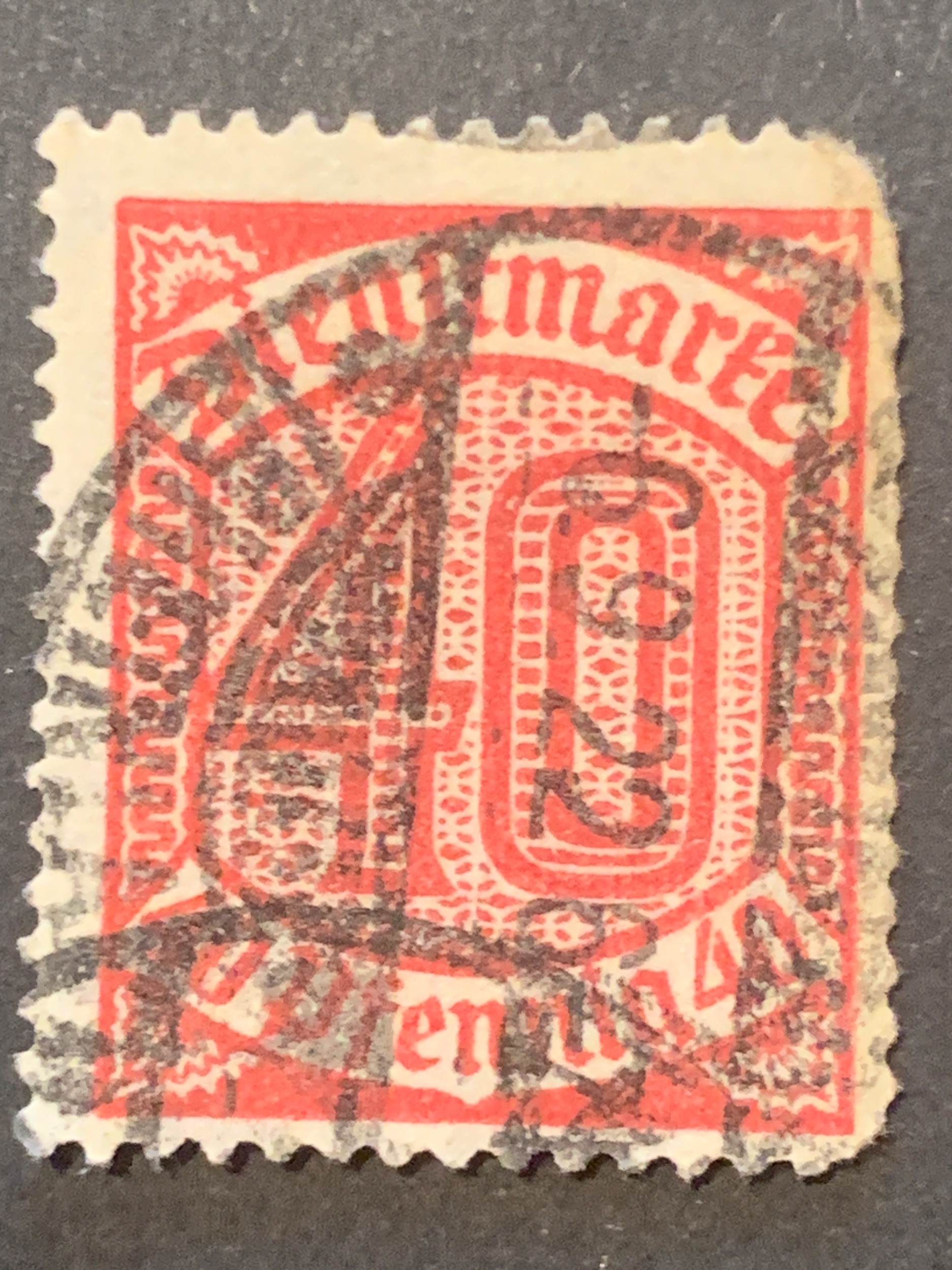 Deutschmarks 40 stamp, black cancelled postage used, refno:5016 ...
