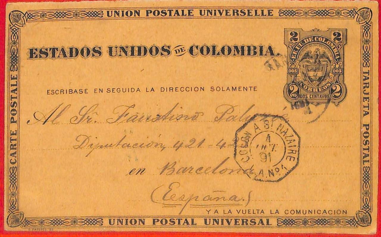 Aa2622 - Colombia - Postal History - Stationery Card From Barranquilla ...