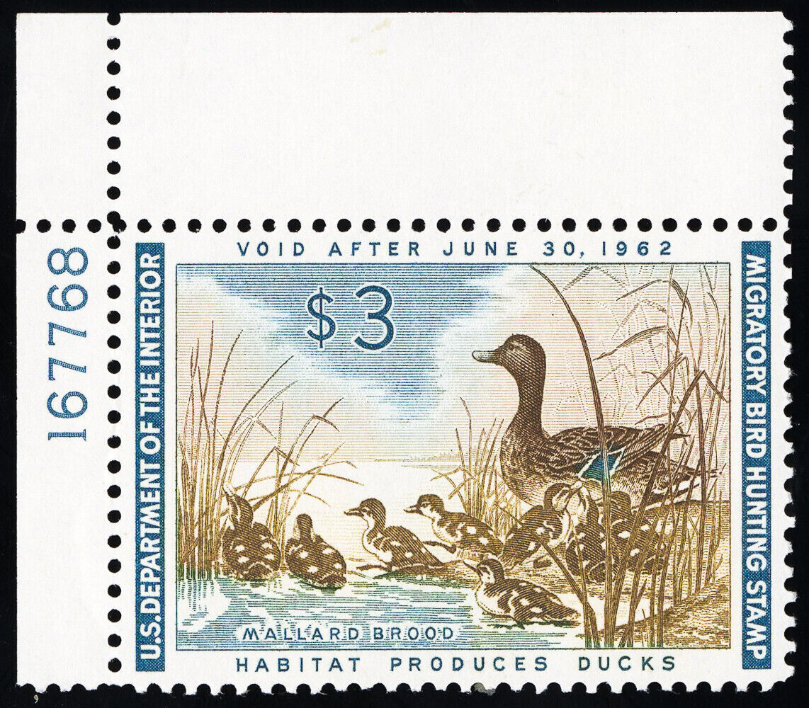 US Stamps # RW28 MNH Superb Duck Plate # Single Scott Value $95.00 ...