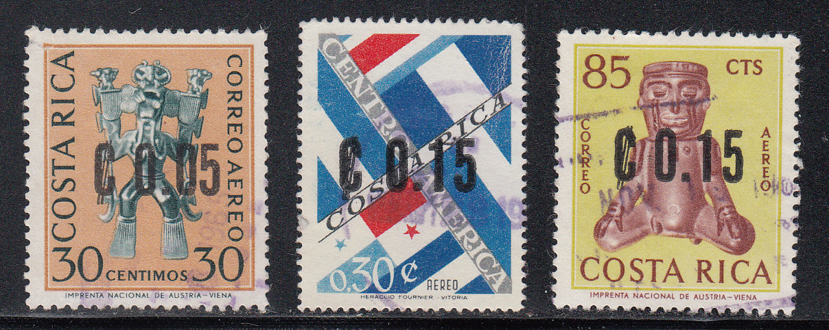 Costa Rica Scott #C395-C397 Used | Central & South America - Costa Rica ...