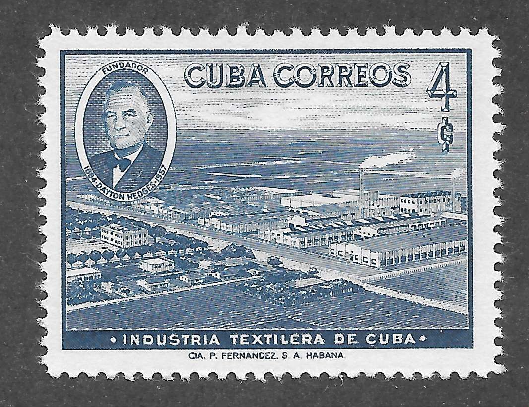 Cuba Scott 590 Unused LHOG - 1958 Dayton Hedges, Cuban Textiles - SCV ...